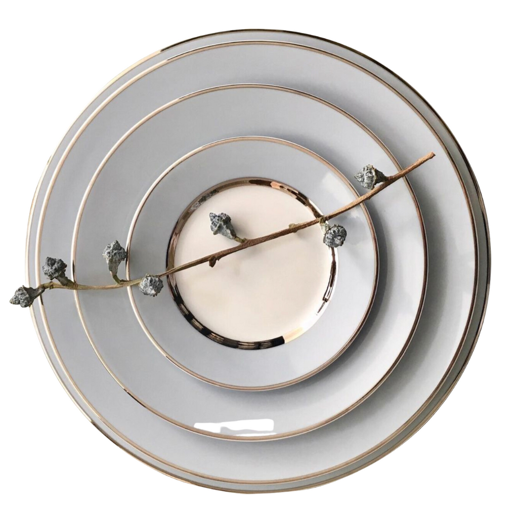 Recamier MAK Grey & Platinum Dinnerware – Current Home NY