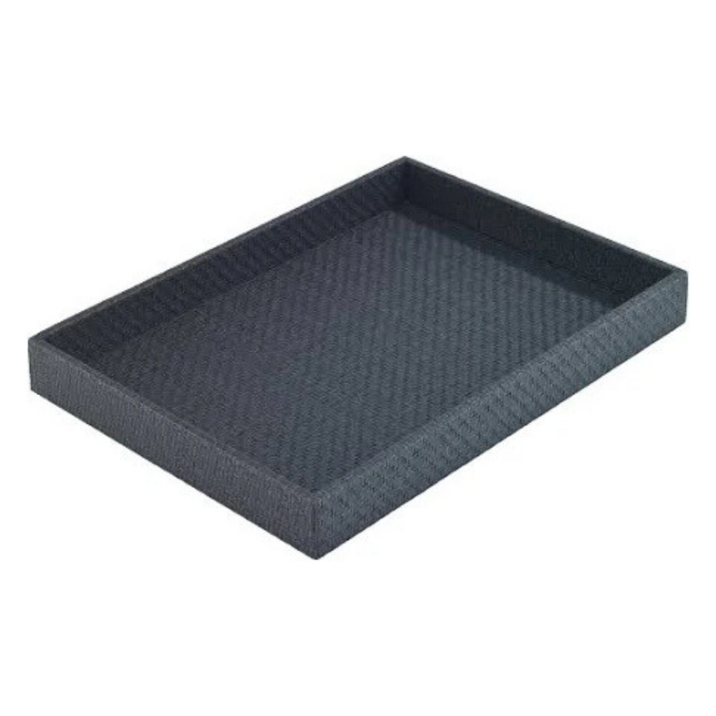 Wicker Rectangle Tray Black – Current Home NY