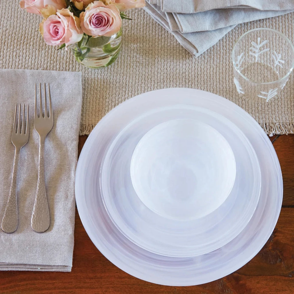 Swirl Alabaster Dinnerware White Set of 4 – Current Home NY
